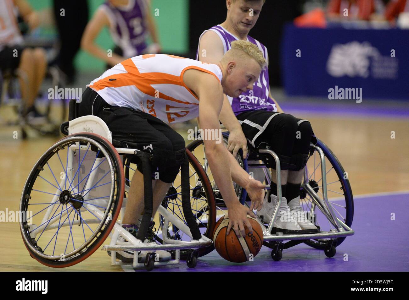 Central's Cameron Swan competes during the Wheelchair Basketball Semi ...