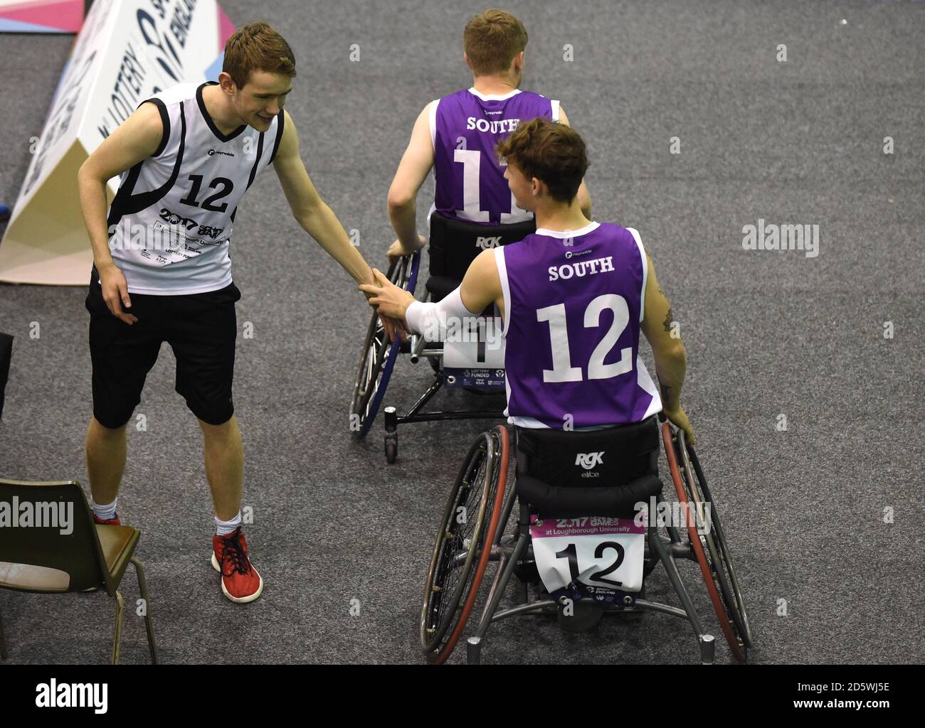 South's Reece Barker before the Wheelchair Basketball Semi Final ...