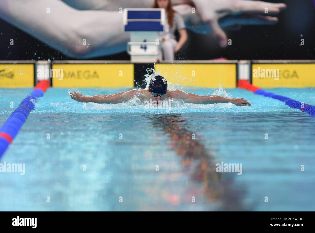 Scotland South East's Archie Goodburn wins the Boys 200m butterfly in ...