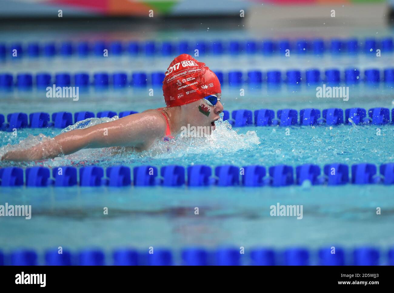 Wales' Rebecca Lewis win the Girls MC 100m butterfly in the swimming ...