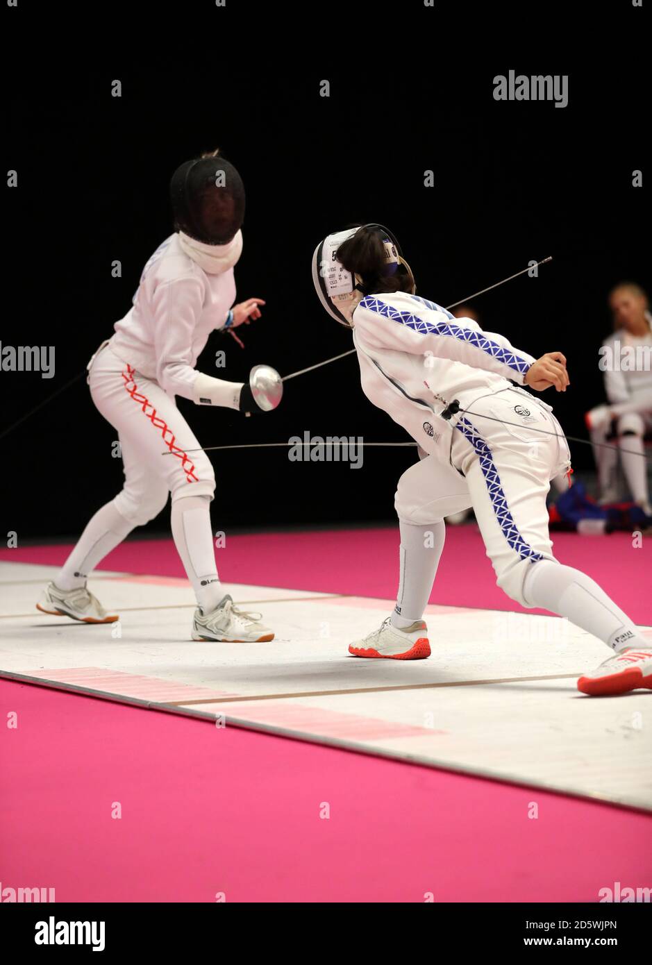 England's Alexandra Powell and Scotland's Rachael Lever compete in the ...