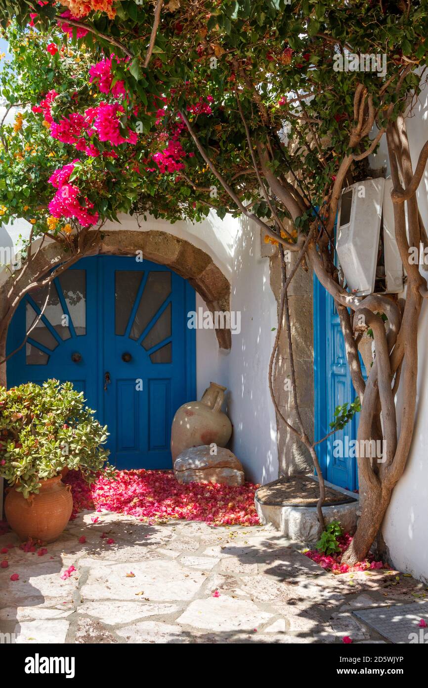 Traditional local rural house in Megalo Chorio village, Tilos island ...