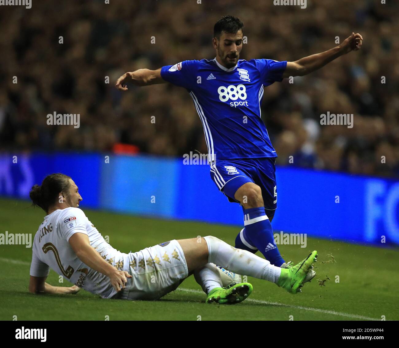 Leeds United's Luke Ayling and Birmingham City's Maxime Colin Stock ...