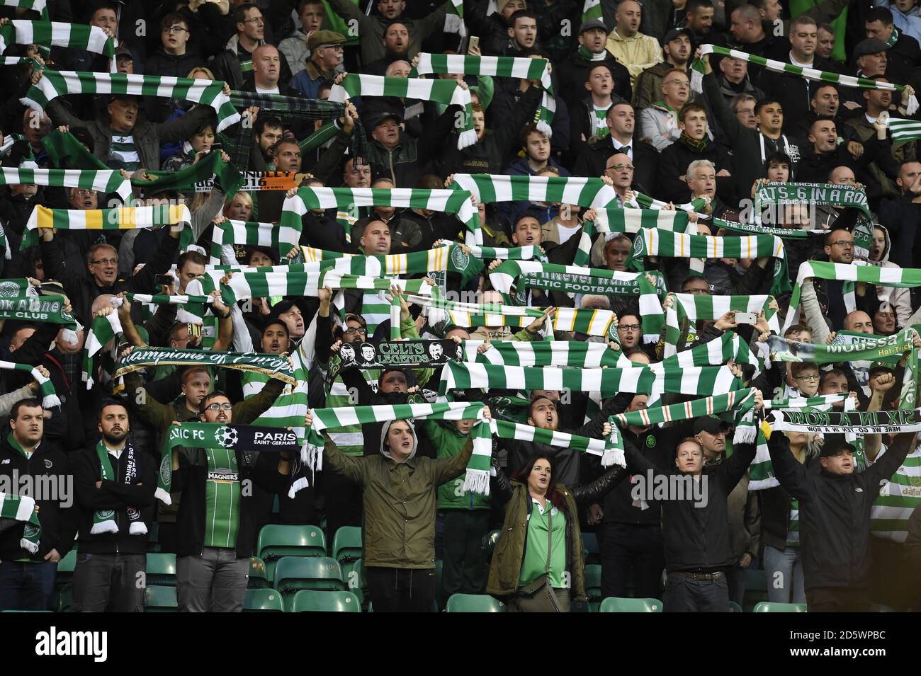 Celtic's fans before kick off Stock Photo - Alamy