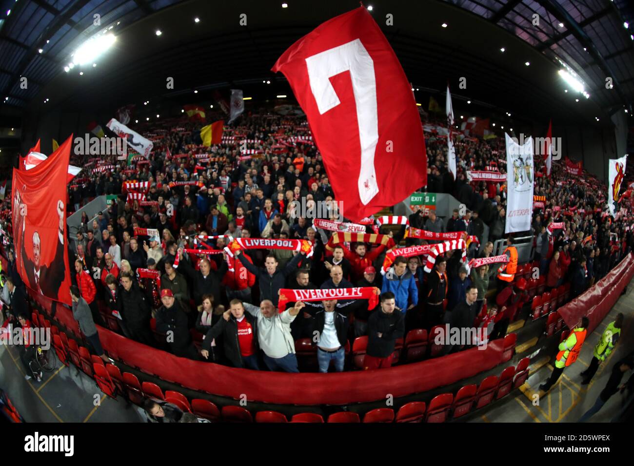 Liverpool fans show their support Stock Photo - Alamy