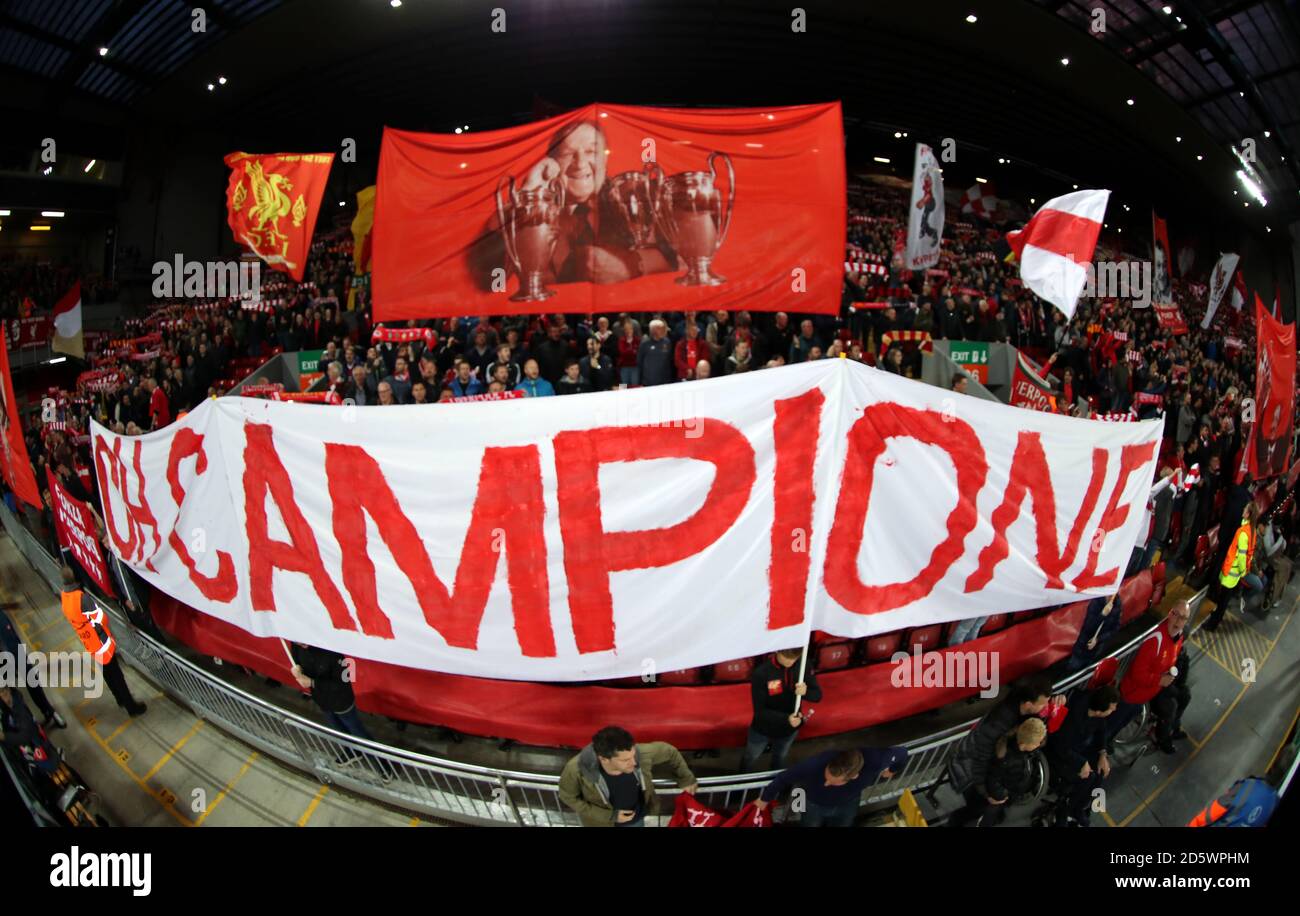Liverpool fans show their support Stock Photo - Alamy