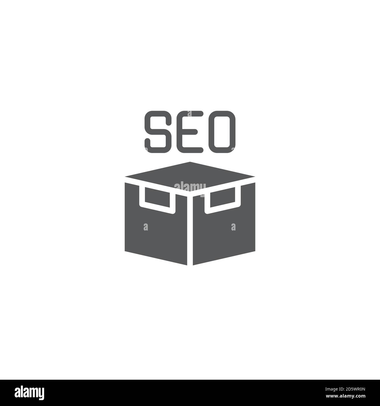 SEO package vector icon symbol isolated on white background Stock ...