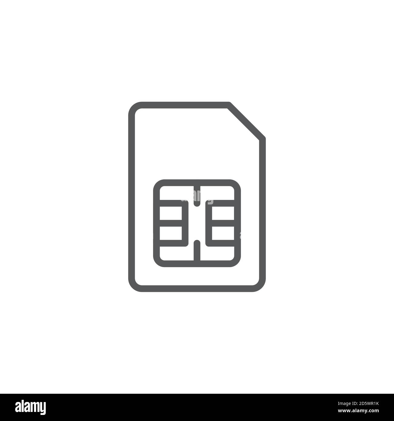 sim card vector icon concept, isolated on white background Stock Vector ...