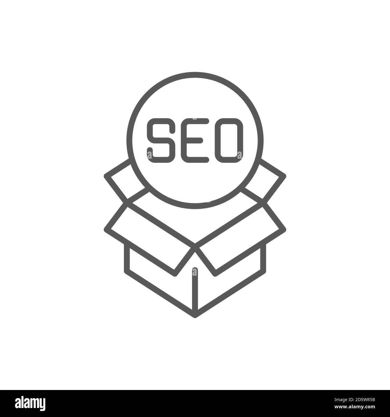 SEO package vector icon symbol isolated on white background Stock ...
