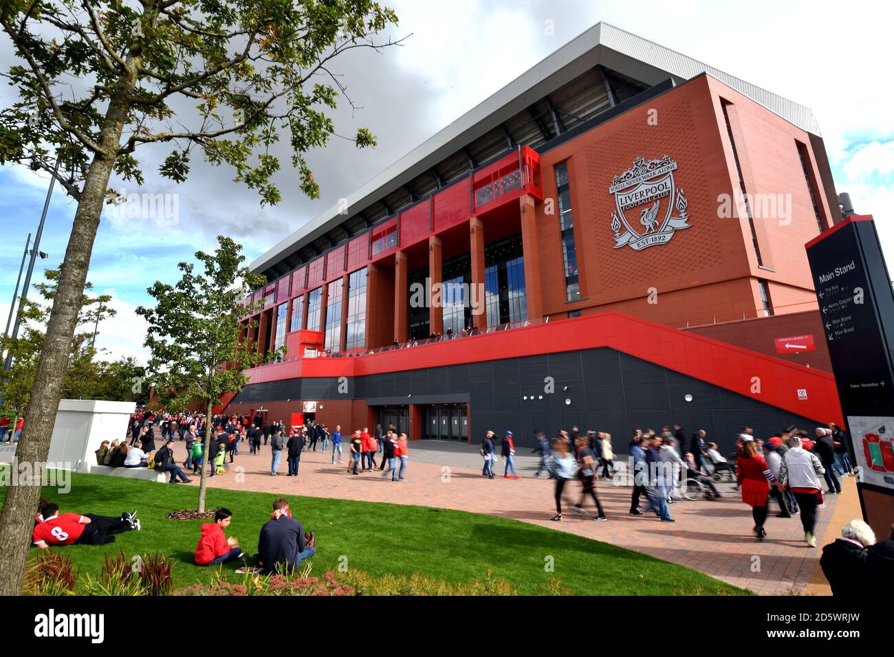 Liverpool fans outside ground hi-res stock photography and images - Alamy
