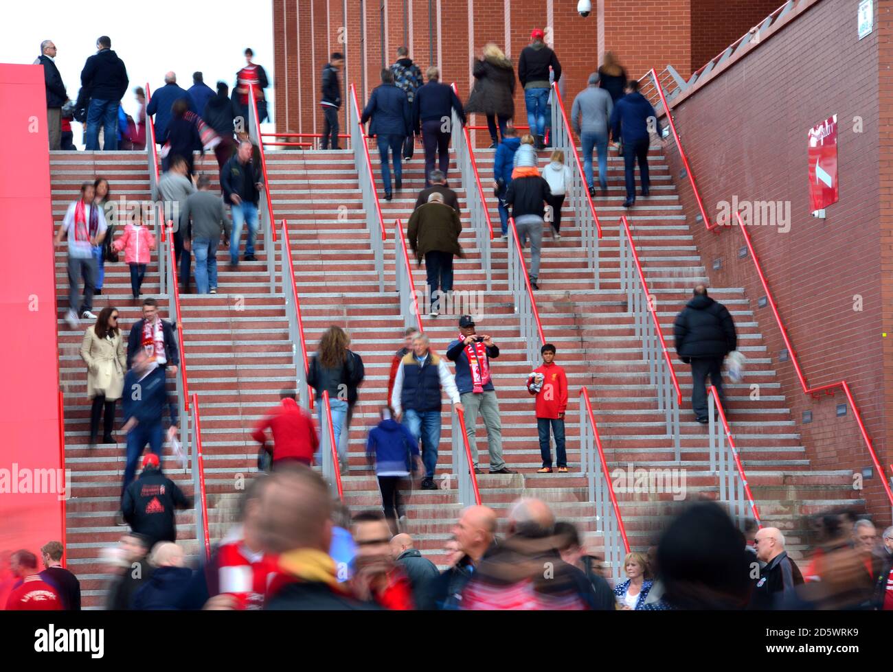 Liverpool fans outside the ground Stock Photo - Alamy
