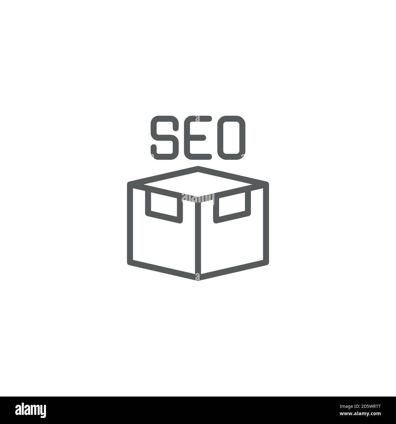 SEO package vector icon symbol isolated on white background Stock ...