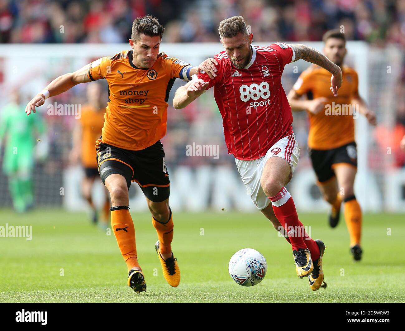 Nottingham Forest's Daryl Murphy and Wolverhampton Wanderers' Danny ...