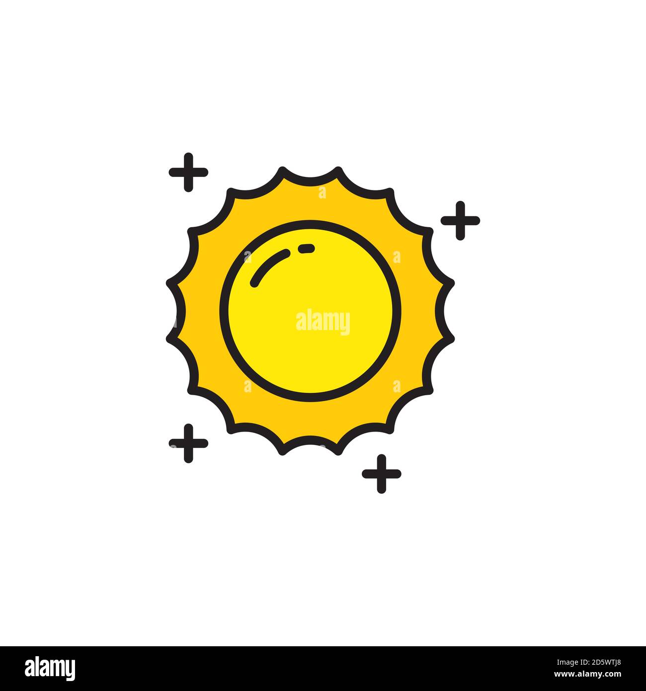 Solar star vector icon symbol isolated on white background Stock Vector ...