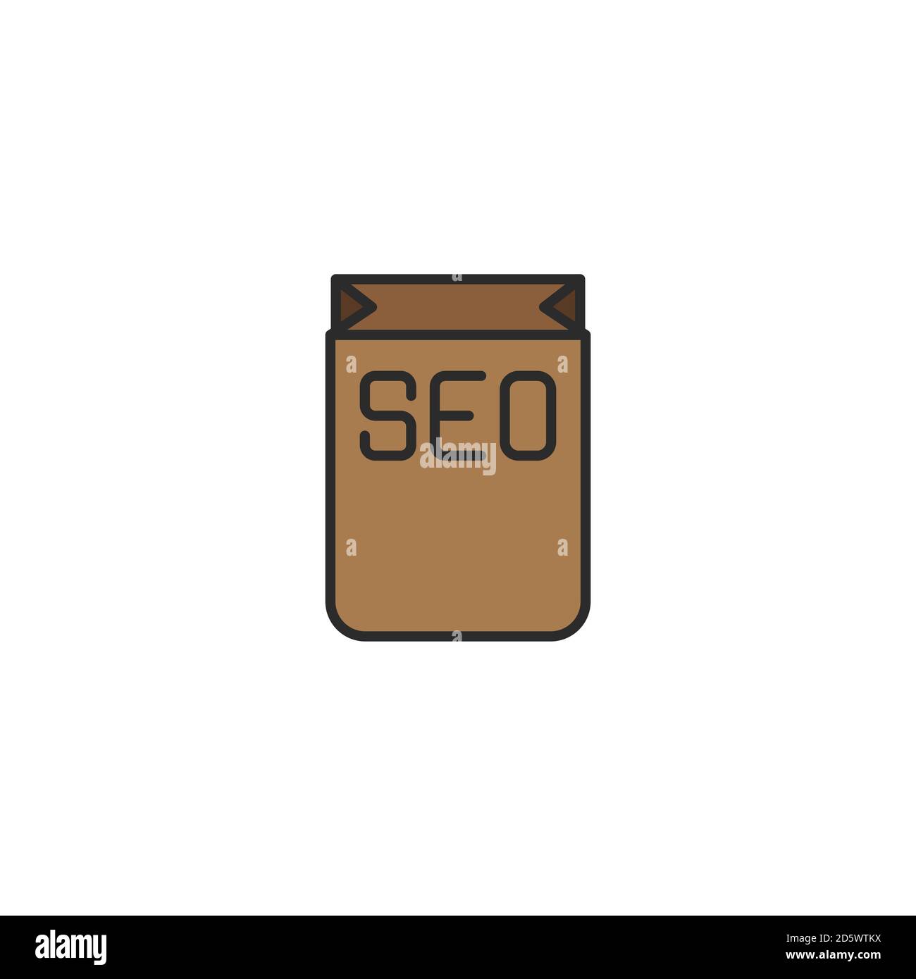 SEO package vector icon symbol isolated on white background Stock ...