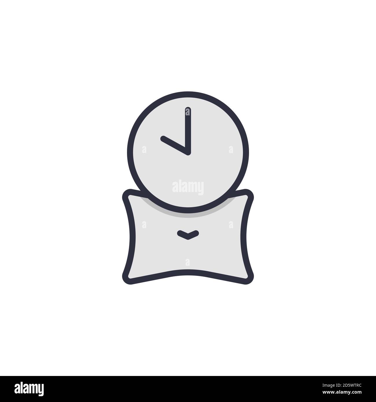 Sleeping time vector icon symbol isolated on white background Stock ...