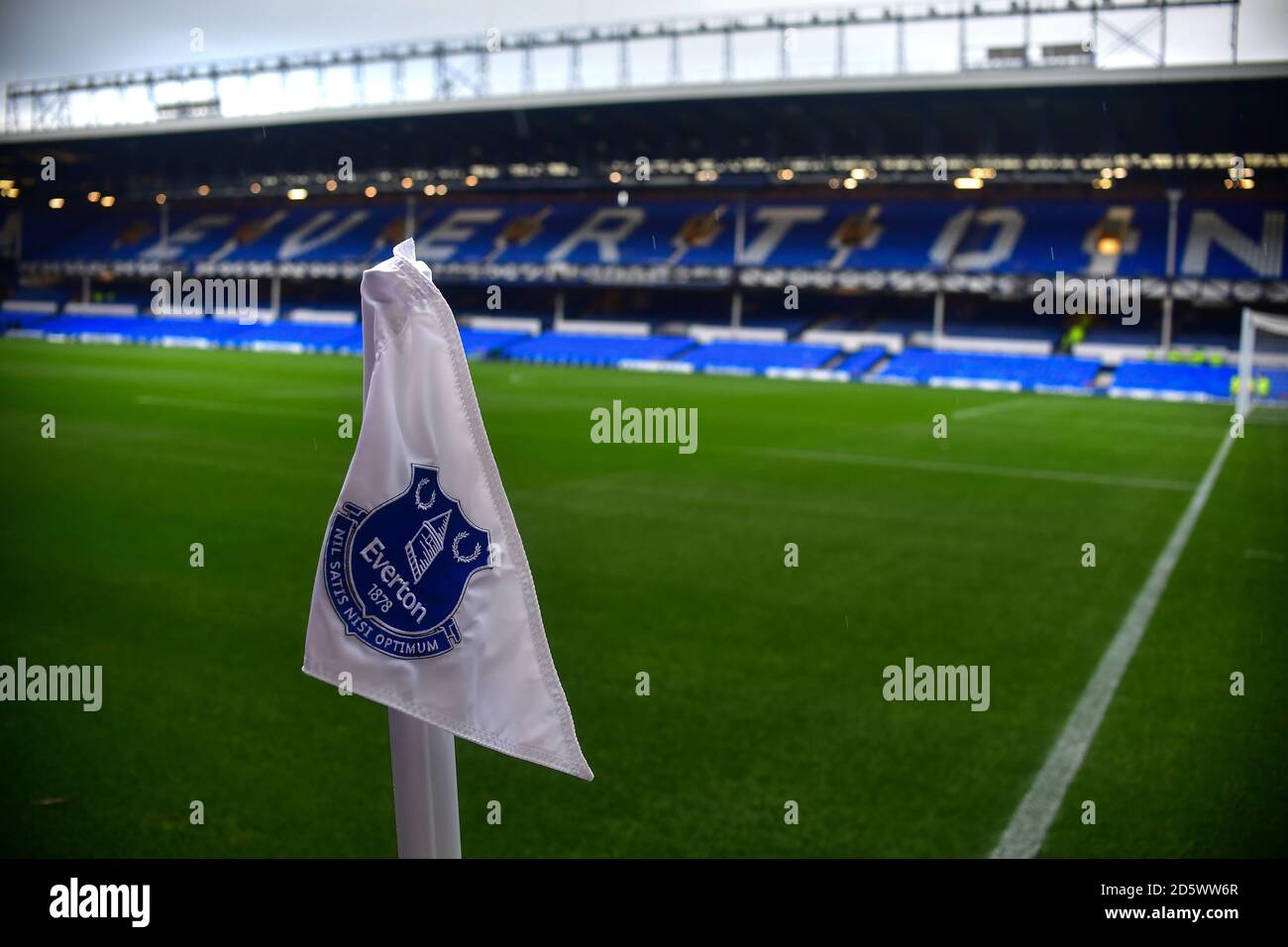 A corner flag at Goodison Park Stock Photo - Alamy
