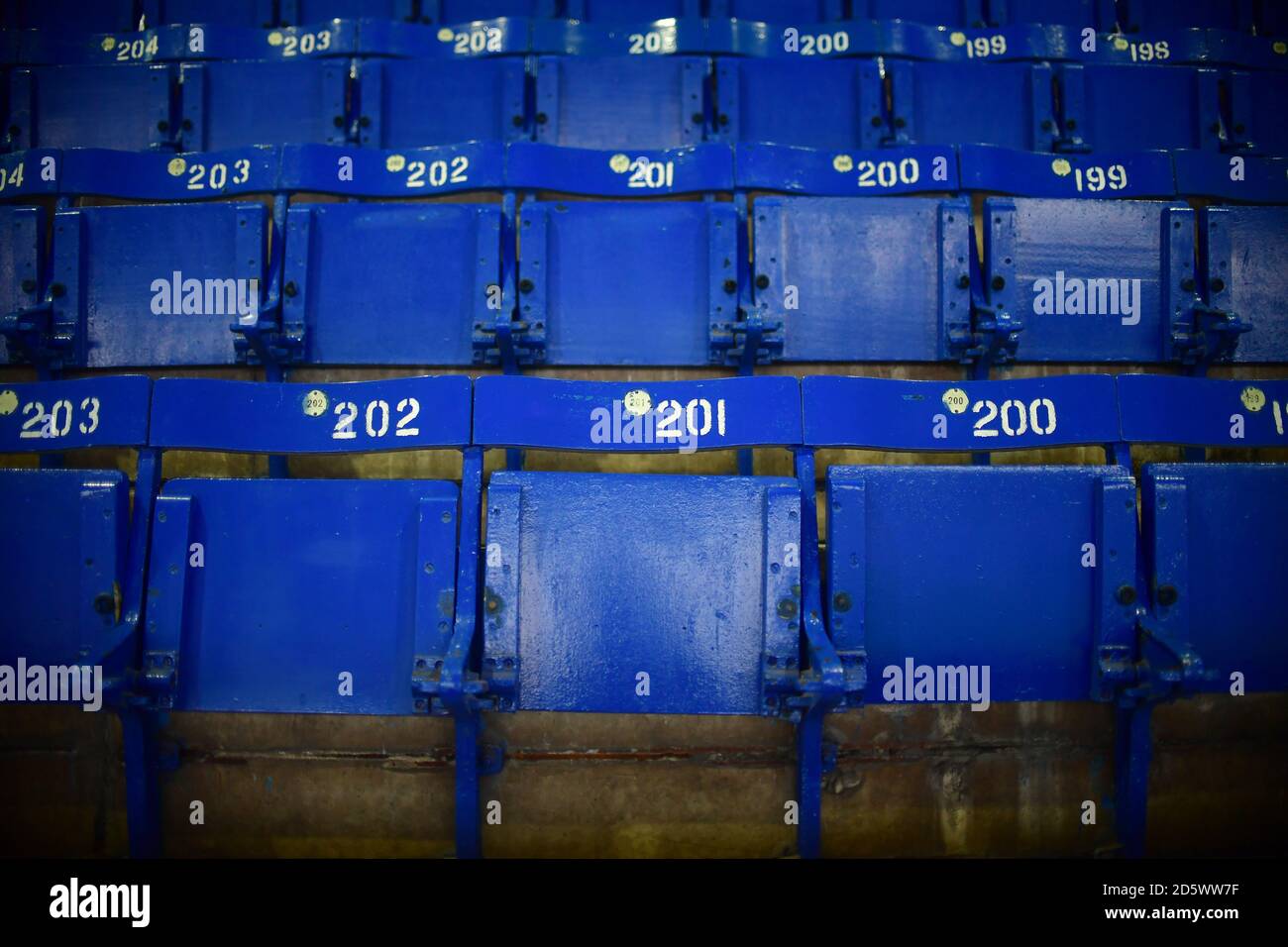 General view wooden seating at Goodison Park Stock Photo - Alamy