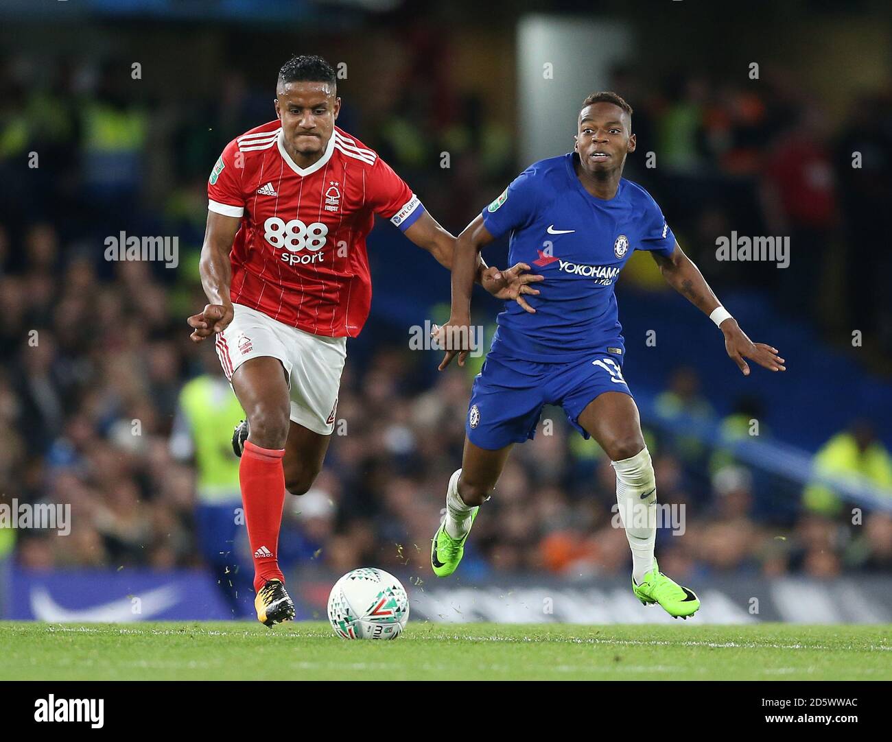 Chelsea's Charly Musonda and Nottingham Forest's Michael Mancienne ...