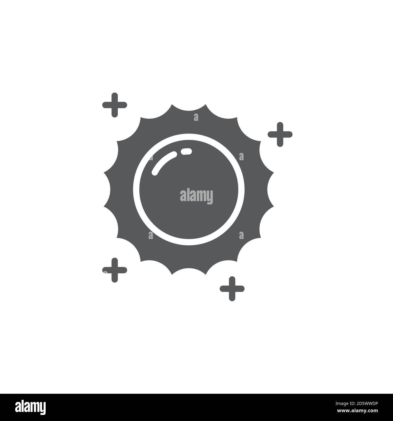 Solar star vector icon symbol isolated on white background Stock Vector ...