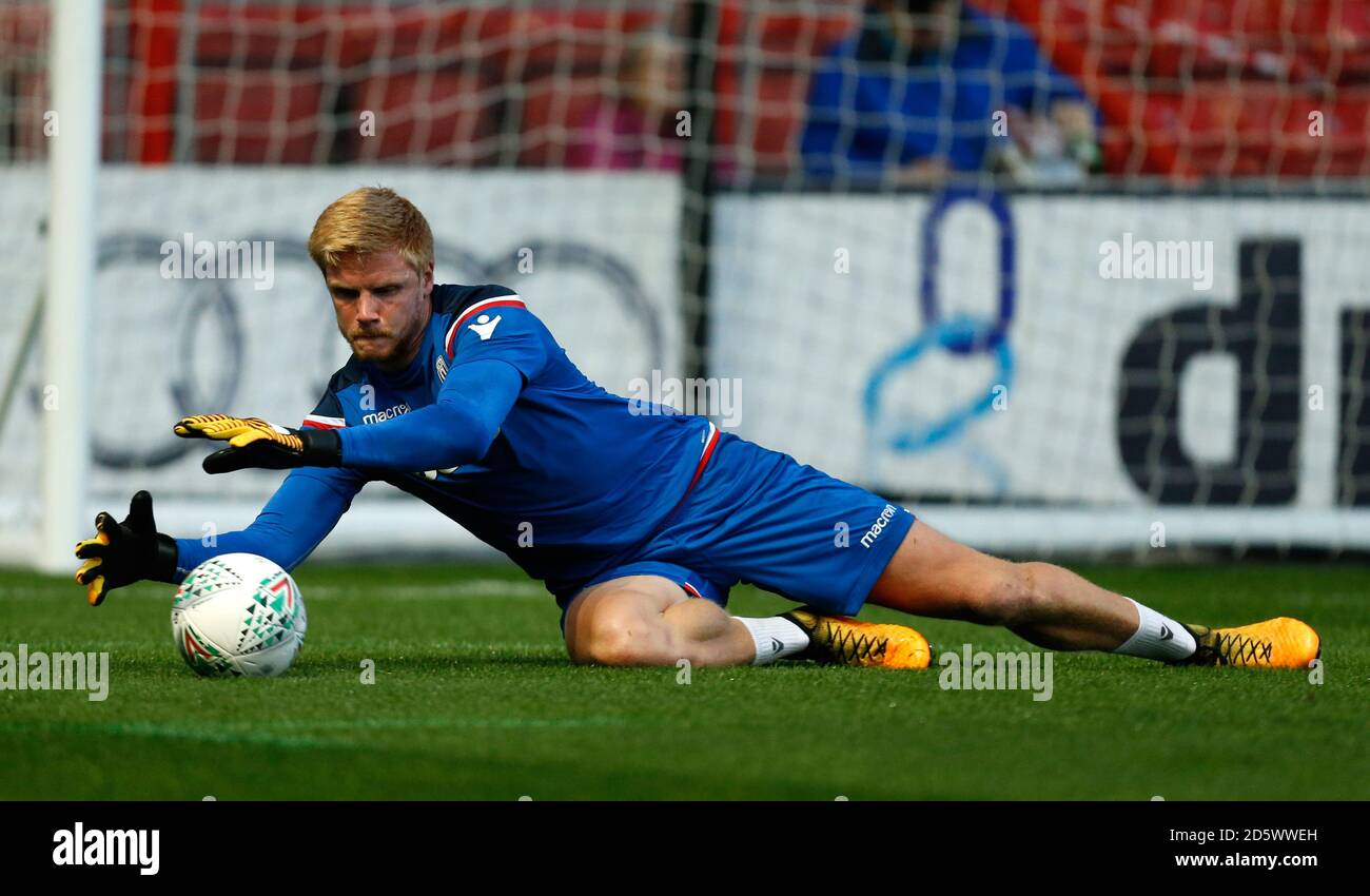 Stoke City goalkeeper Jakob Haugaard Stock Photo - Alamy