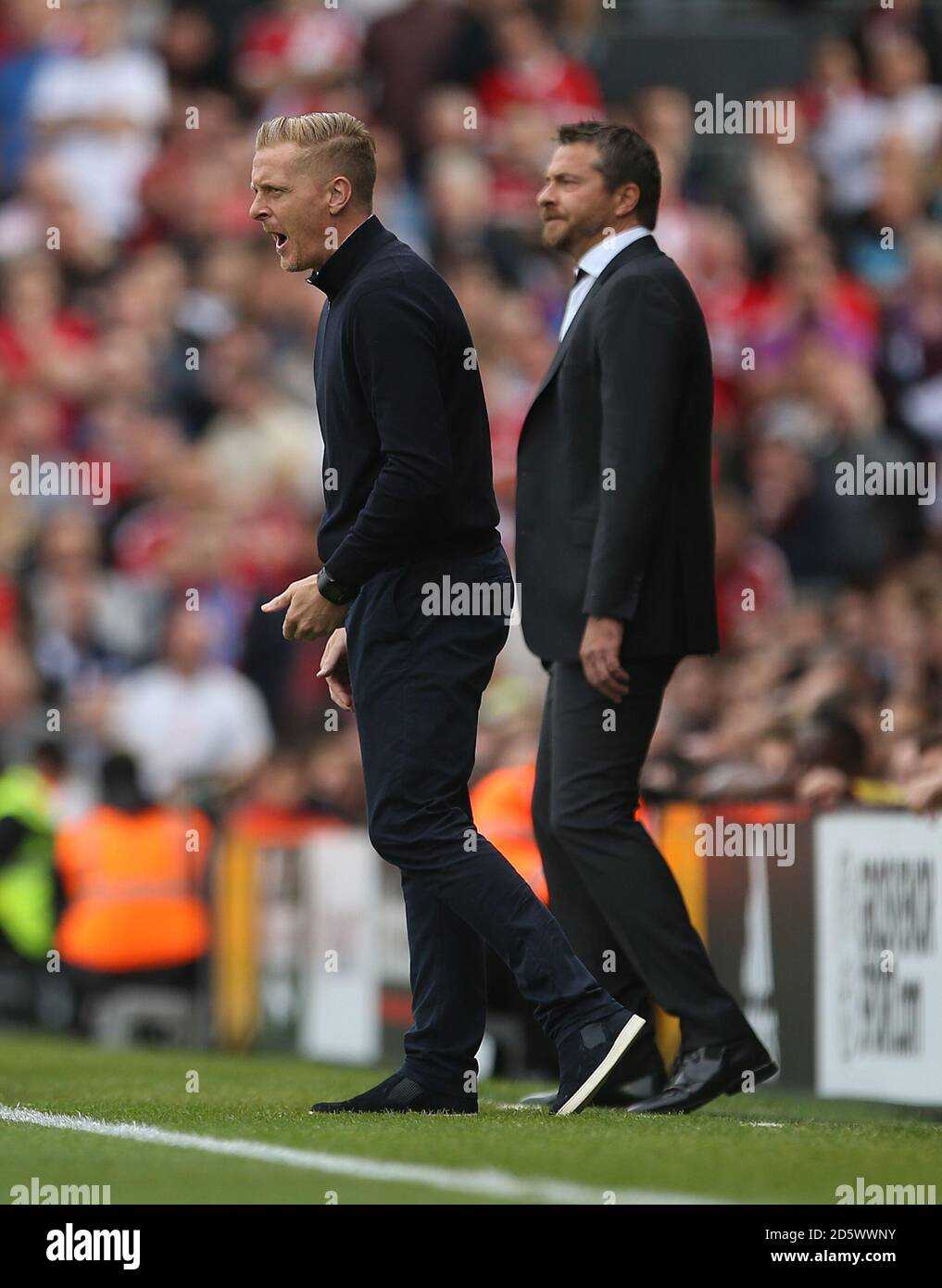 Middlesbrough manager Garry Monk gestures on the touchline Stock Photo ...