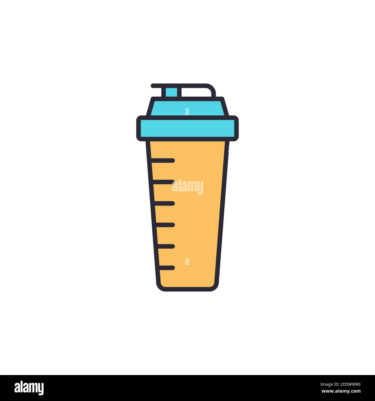 Sport shaker bottle vector icon design isolated on white background ...