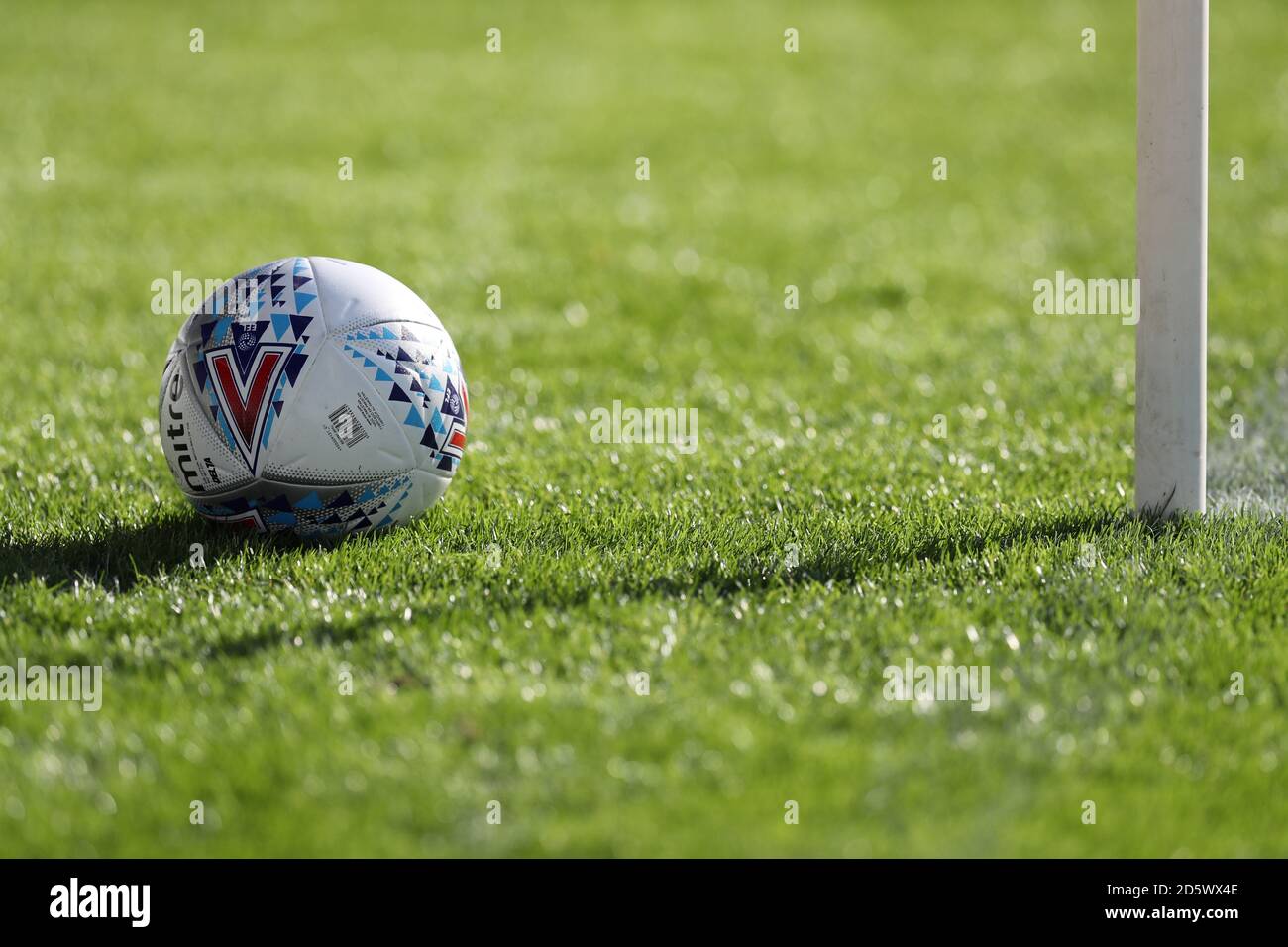 General view of the match ball on the pitch hi-res stock photography ...