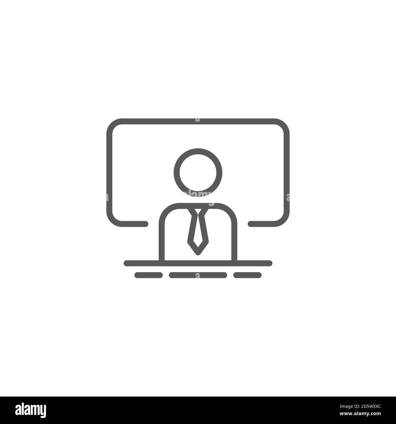 Teacher, instructor vector icon symbol isolated on white background ...