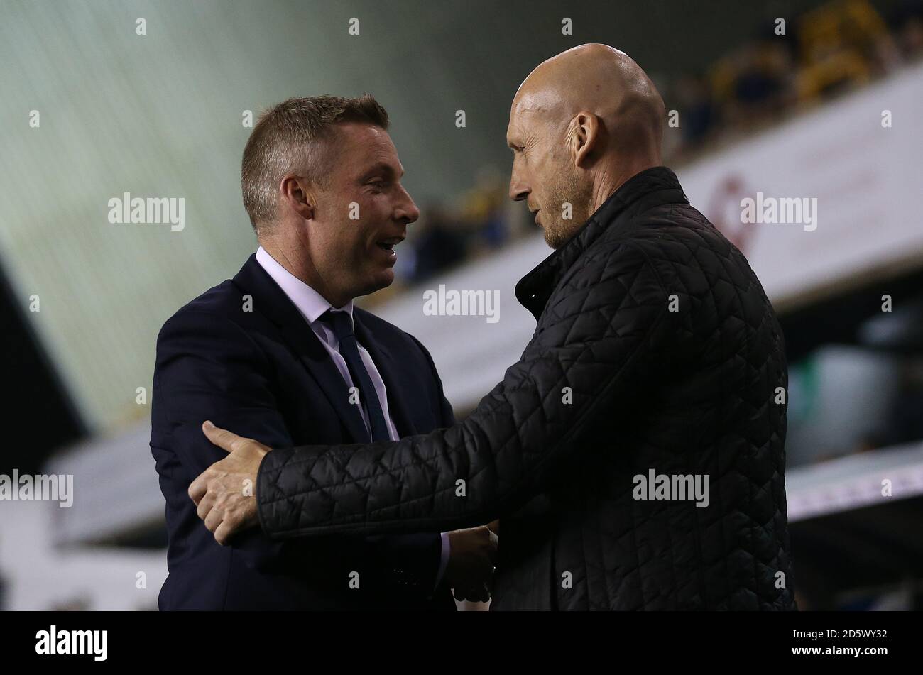 Millwall manager Neil Harris and Reading manager Jaap Stam Stock Photo ...