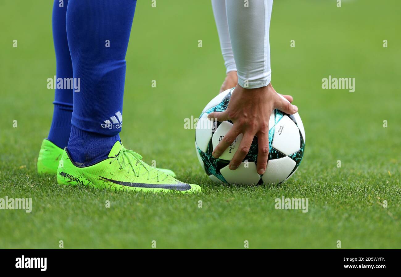 Detail of the feet of a FC Basel player Stock Photo - Alamy