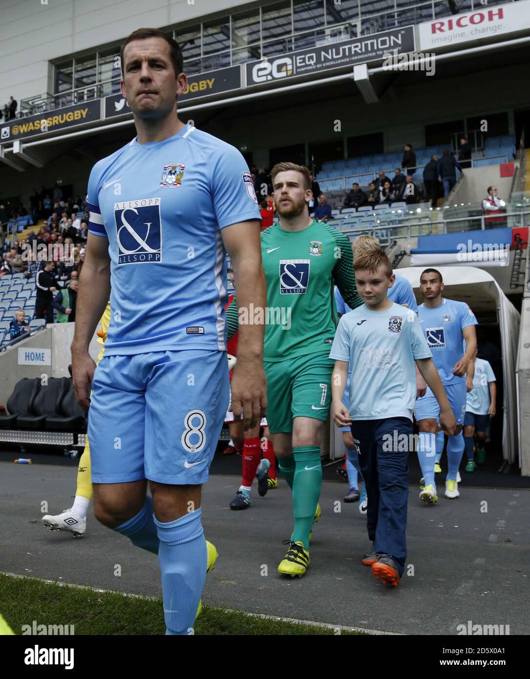 Coventry City's Michael Doyle leads the team out Stock Photo - Alamy