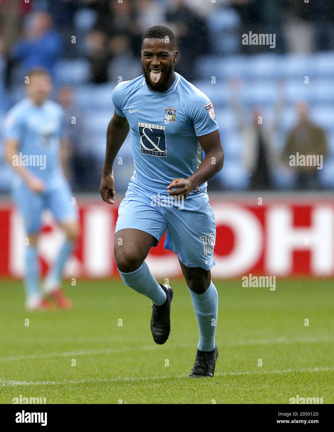 Coventry City's Duckens Nazon celebrates scoring their first goal of ...