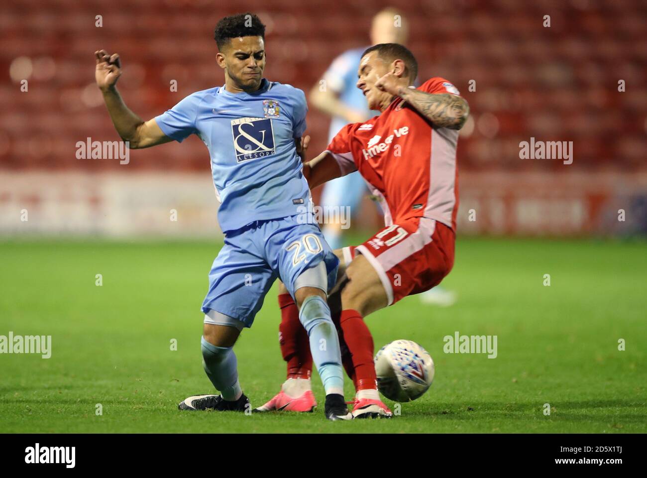 Coventry City's Dion Kelly-Evans wins tackle beating Walsall's Kieron ...