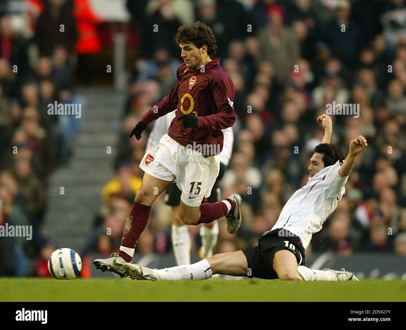 Liverpool's Luis Garcia and Arsenal's Francesc Fabregas Stock Photo - Alamy