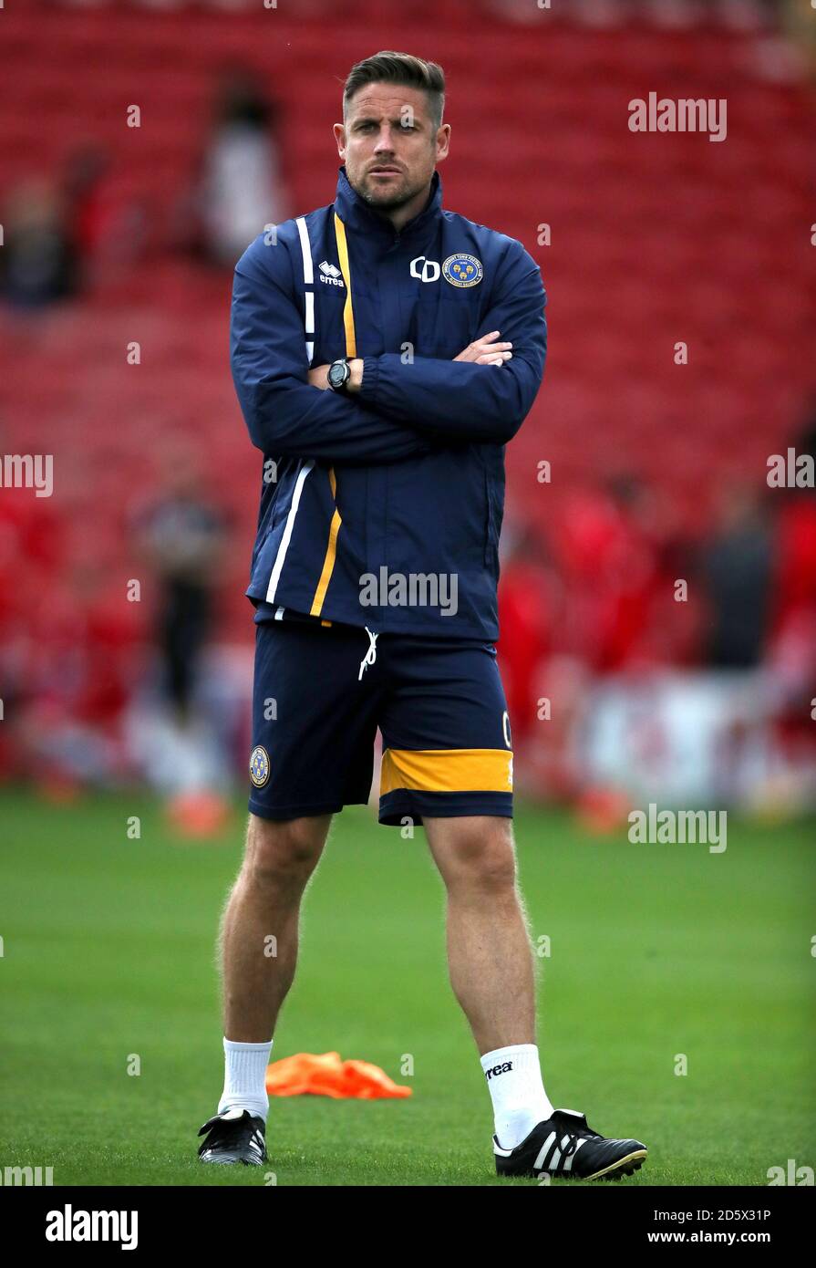 Shrewsbury Town Assistant Manager Chris Doig Stock Photo - Alamy