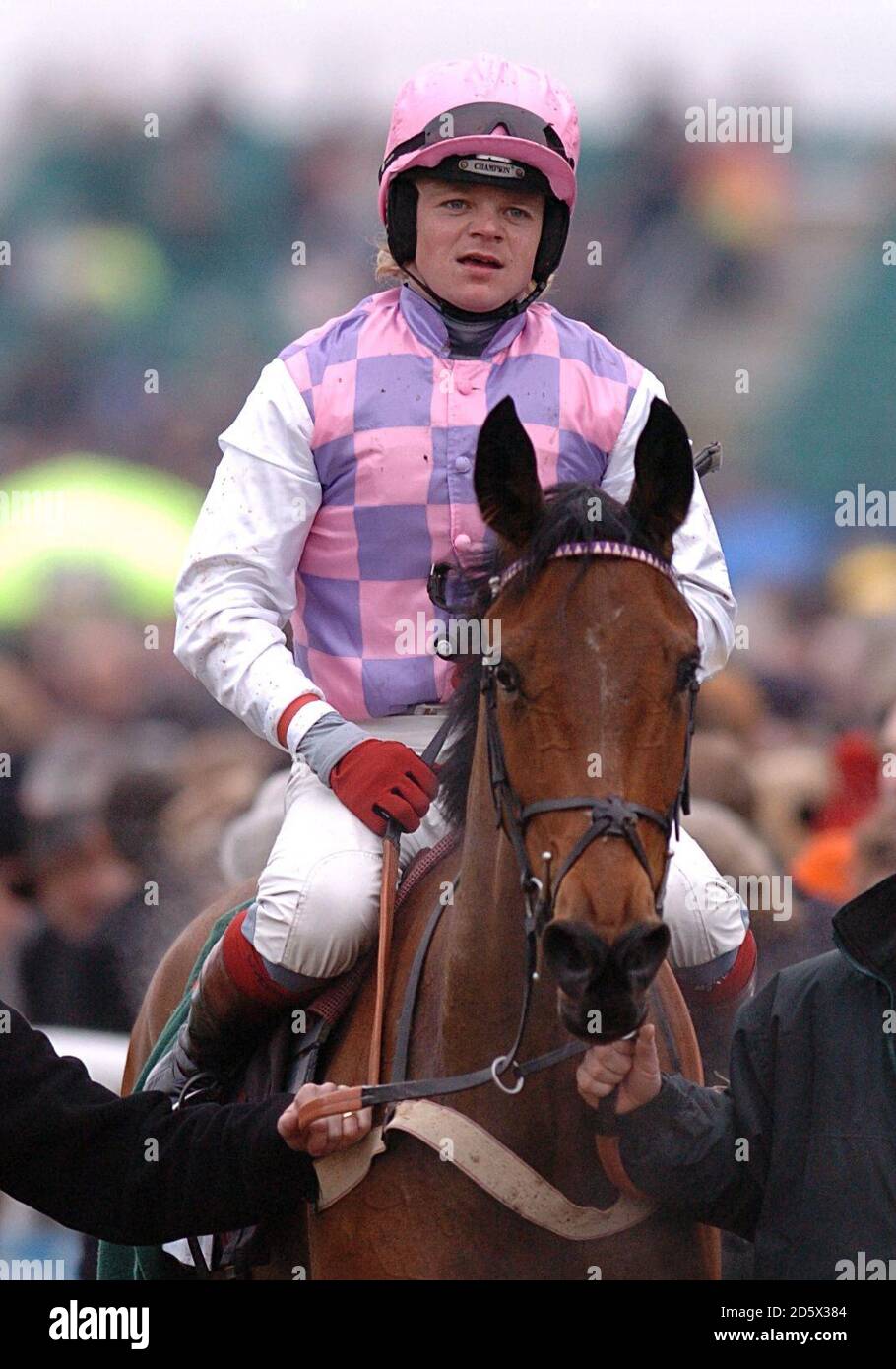 Winning jockey Robert Thornton on Voy Por Ustedes after the Irish ...