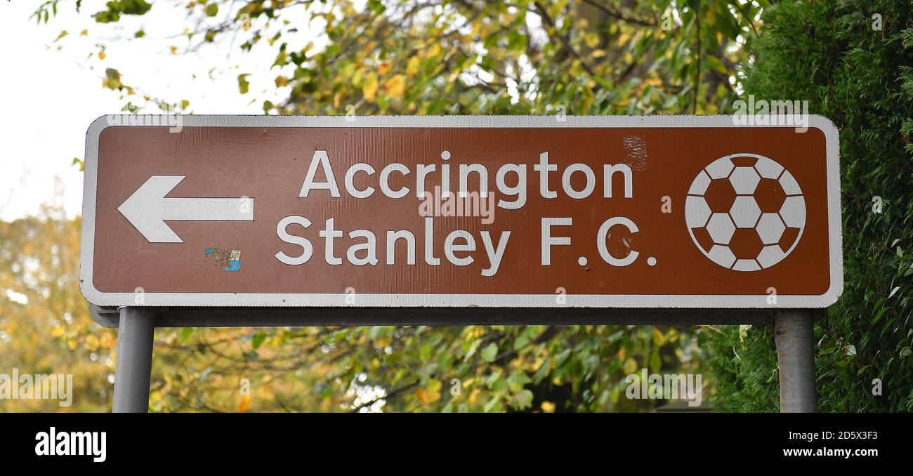 A general view of the Wham Stadium home of Accrington Stanley Stock ...