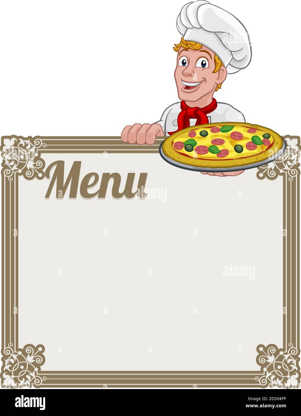 Chef With Menu Clip Art