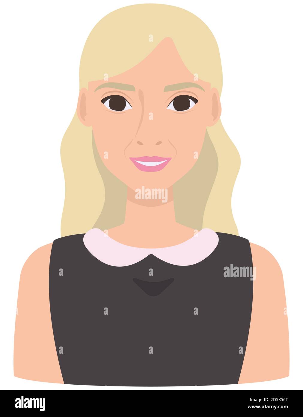 Cheerful female character in Stock Vector Images - Alamy