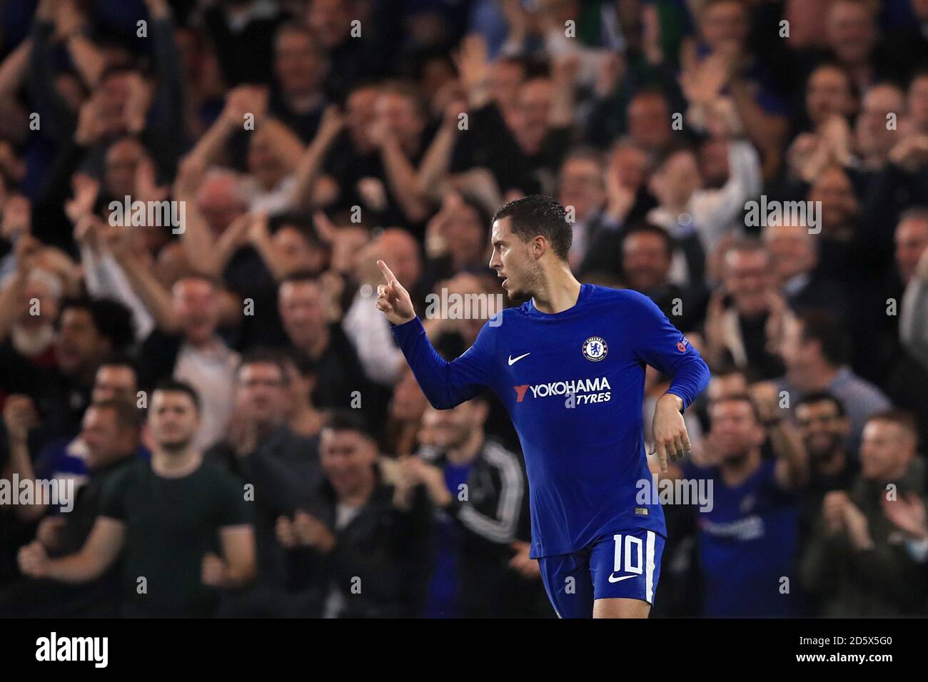 Chelseas eden hazard celebrates scoring hi-res stock photography and ...