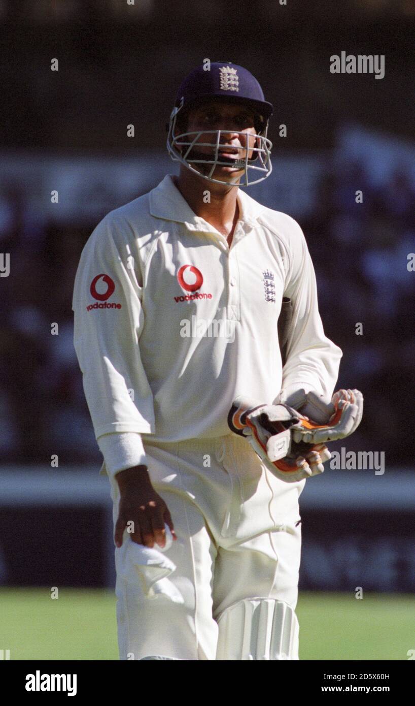 England's Mark Butcher look son forlornly Stock Photo - Alamy