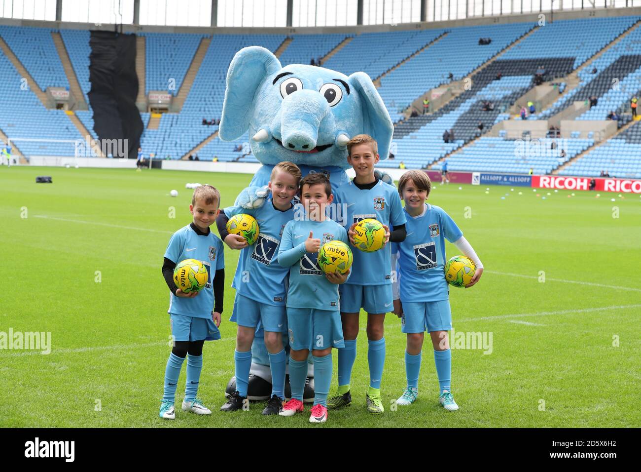 Match day mascots with club mascot SkyBlue Sam before kick off at the ...