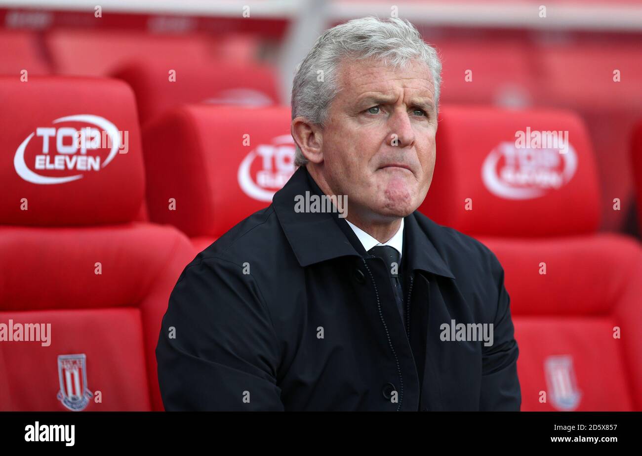 Stoke City manager Mark Hughes Stock Photo - Alamy