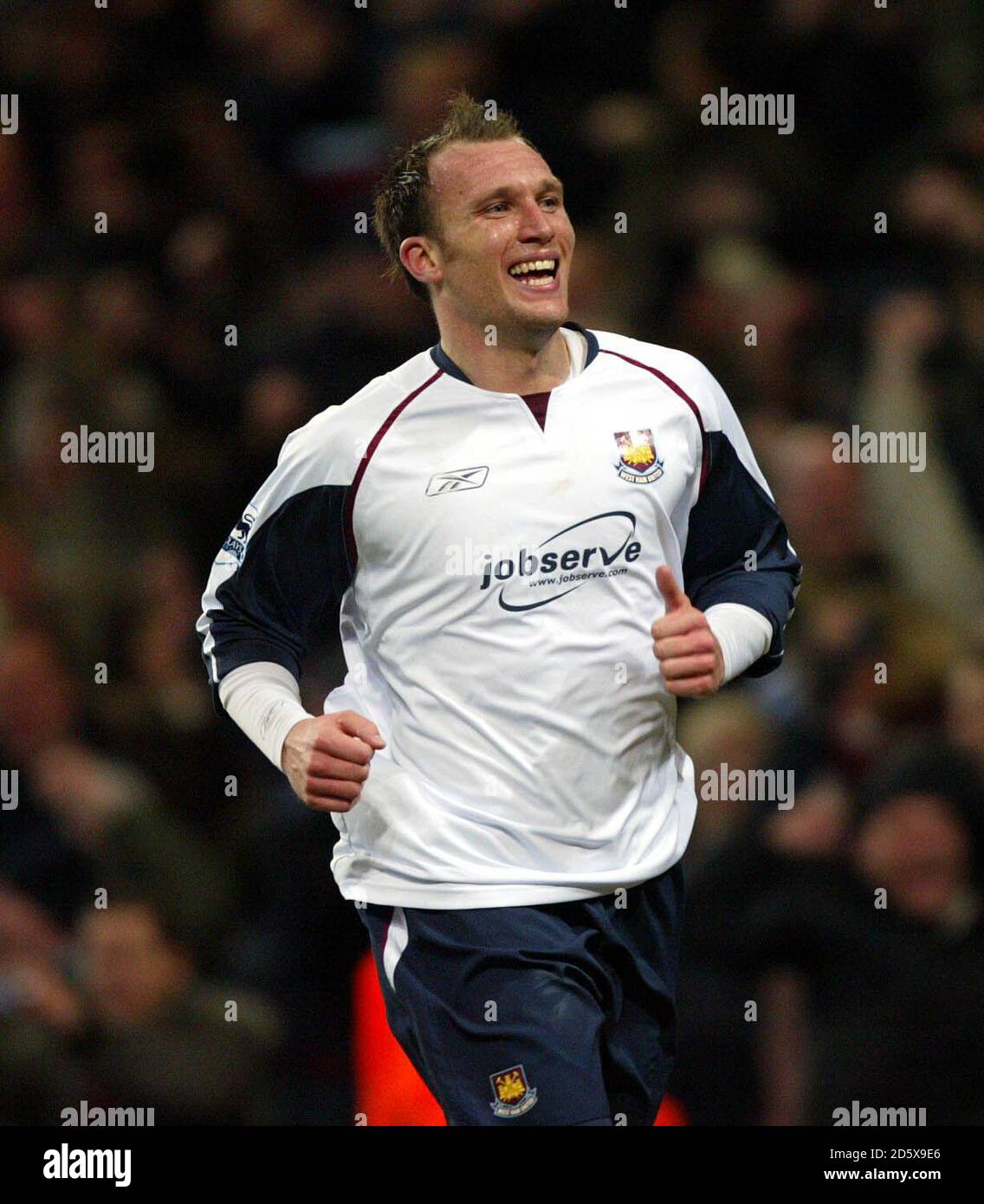 West Ham United's Dean Ashton celebrates the second goal Stock Photo ...
