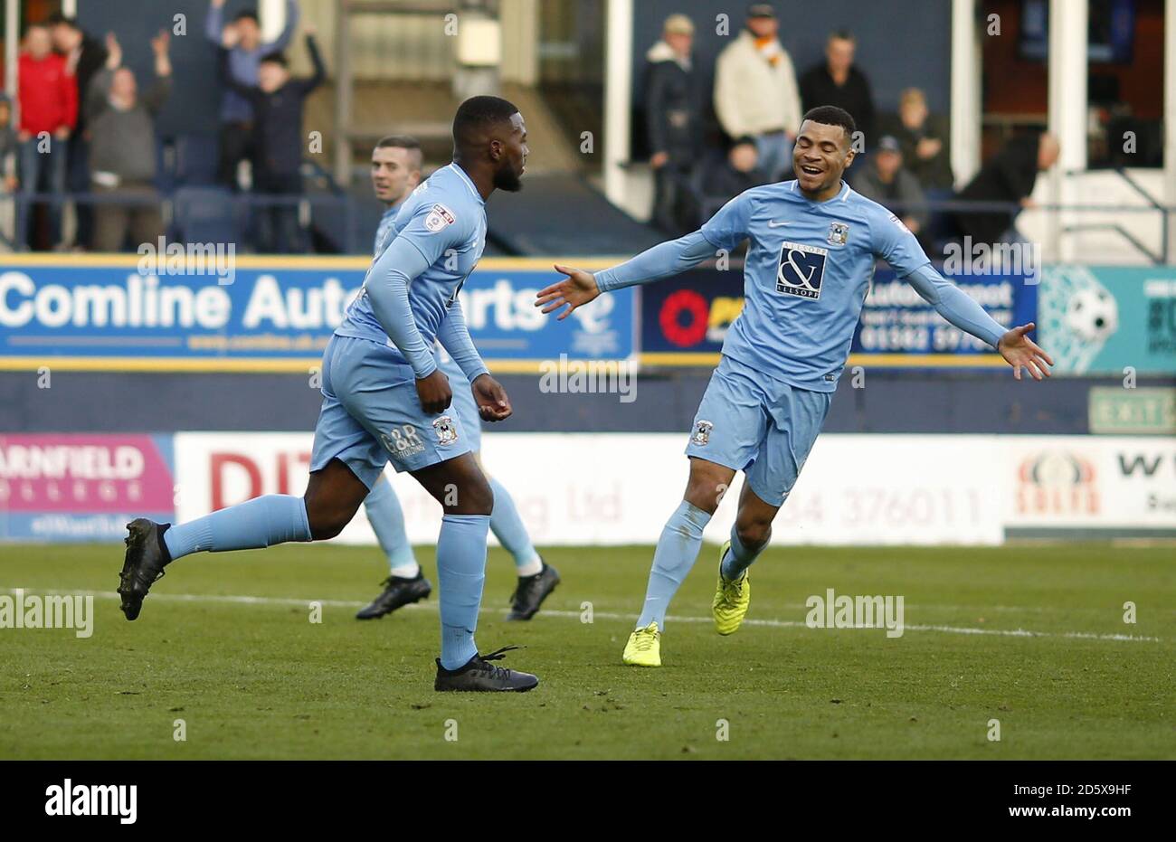 Coventry City's Duckens Nazon celebrates scoring their second goal ...