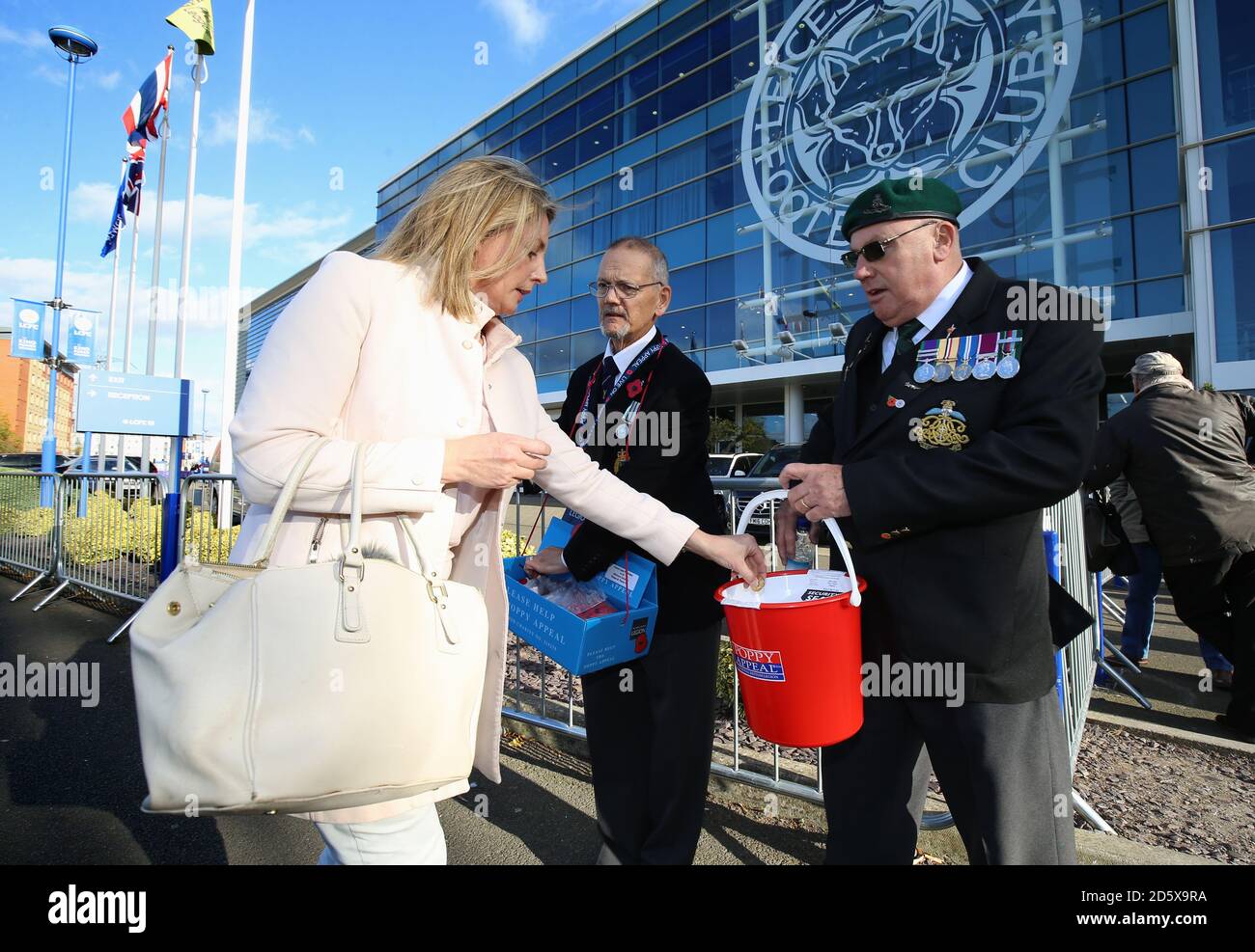 Roy Sherwin and Brian Bassett collecting for the Poppy Appeal outside ...