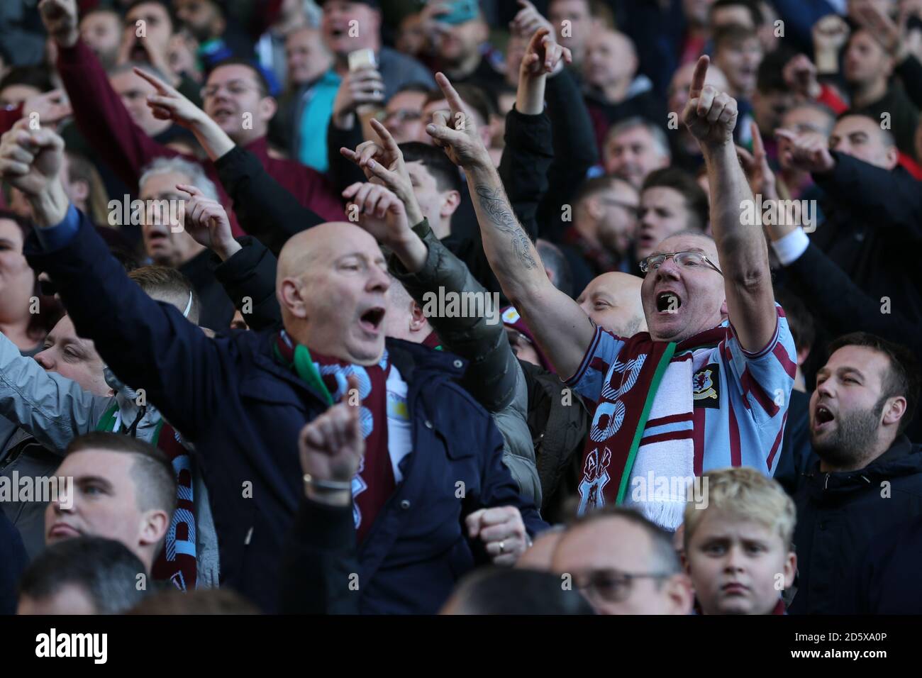 Aston Villa fans in the stands Stock Photo - Alamy