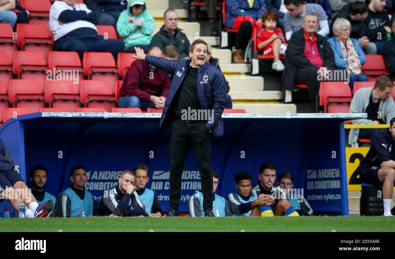 AFC Wimbledon manager Neal Ardley Stock Photo - Alamy