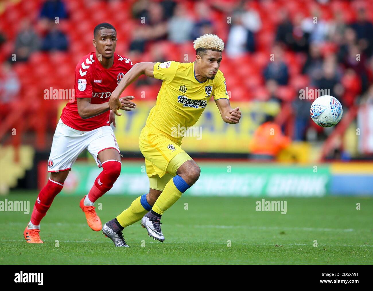 AFC Wimbledon's Lyle Taylor Stock Photo - Alamy